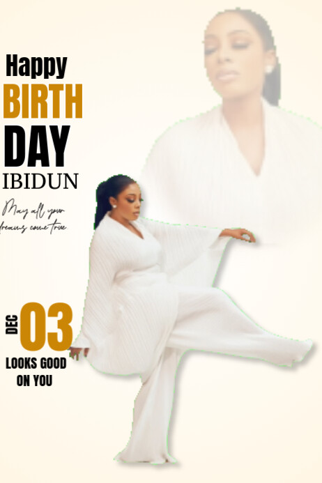 White Professional Happy Birthday Templates Poster | PosterMyWall