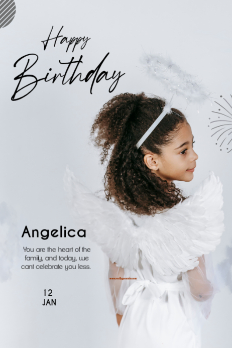 White Professional Happy Birthday To You Poster Template | PosterMyWall