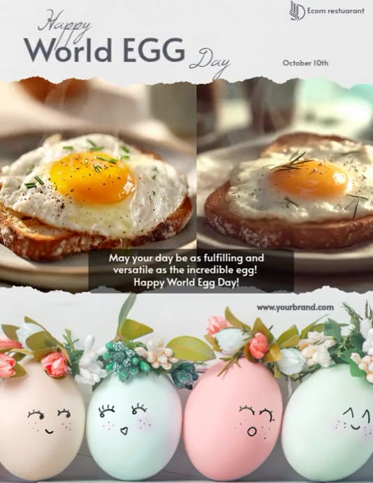 White Professional Happy Easter Monday Company Template Design Flyer ...