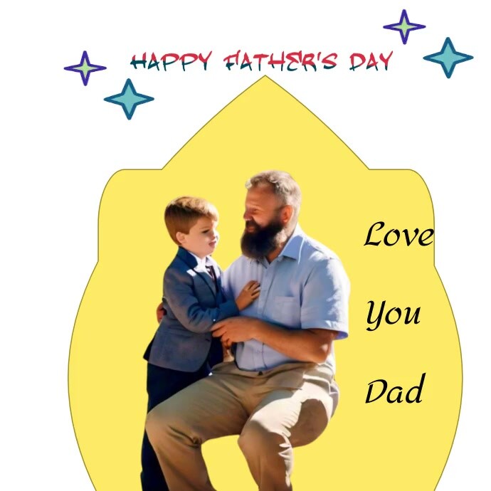 White Professional Happy Father Instagram Po Template | PosterMyWall