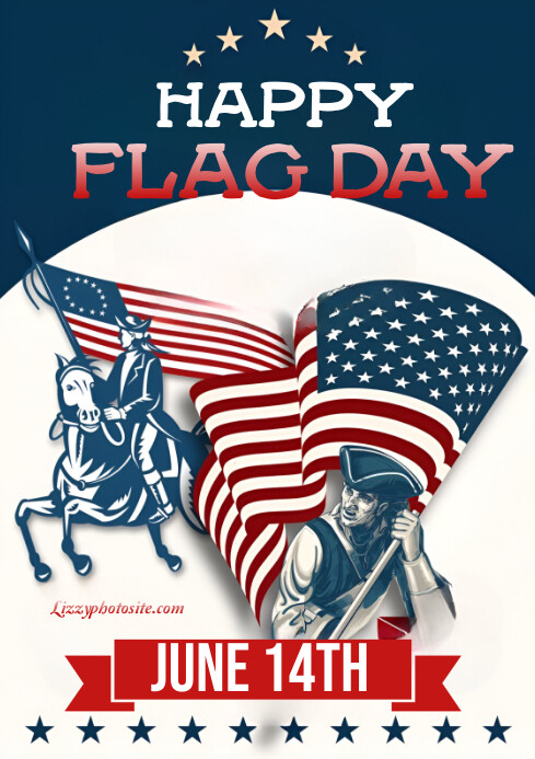 White Professional Happy Flag Day Design Temp Templat | PosterMyWall