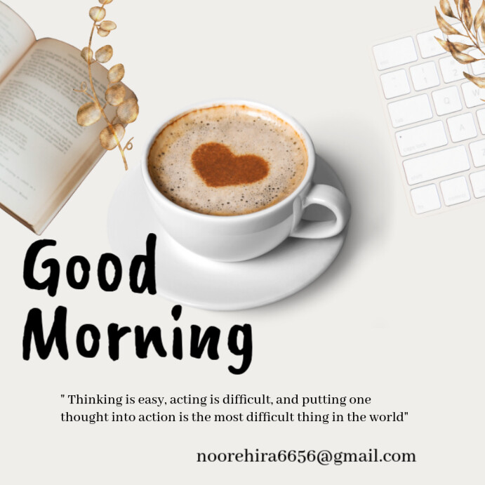 White Professional Happy Good Morning Wish Templates Instagram Post ...