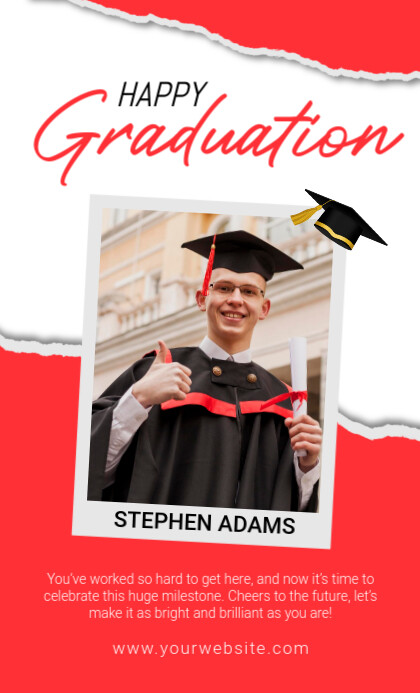 White Professional Happy Graduation Us Legal Template | PosterMyWall