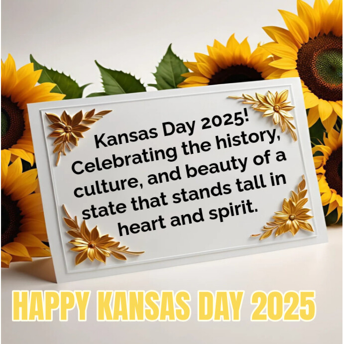 White Professional Happy Kansas Day Celebration Instagram Post Template ...