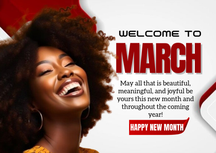 White Professional Happy New Month A4 Template | PosterMyWall