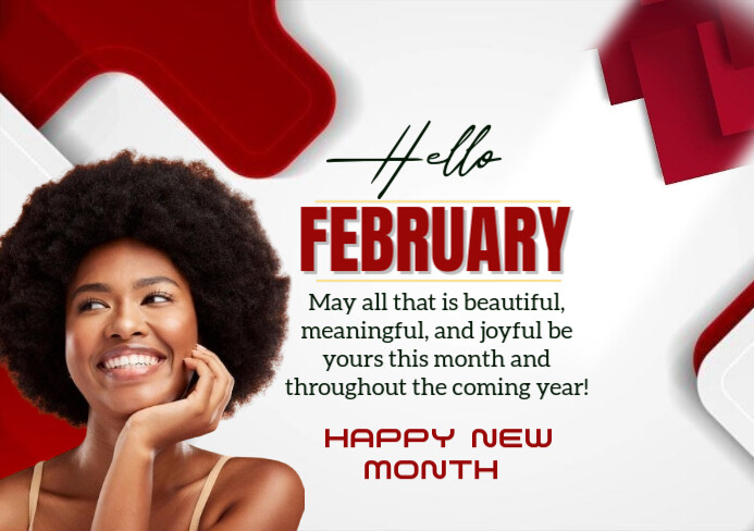 White Professional Happy New Month A5 Template | PosterMyWall