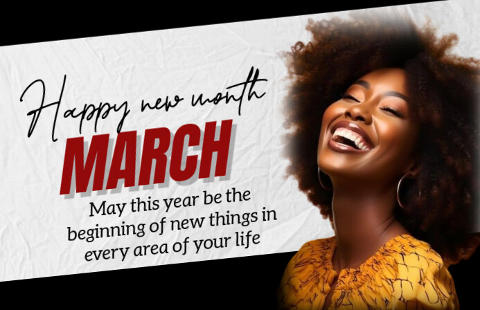 White Professional Happy New Month Tabloid Template | PosterMyWall