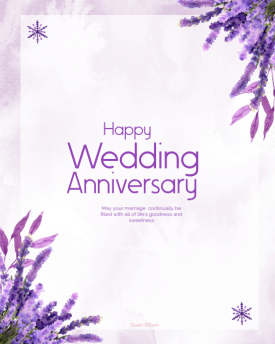 White Professional Happy Wedding Anniversary Instagram Portrait ...