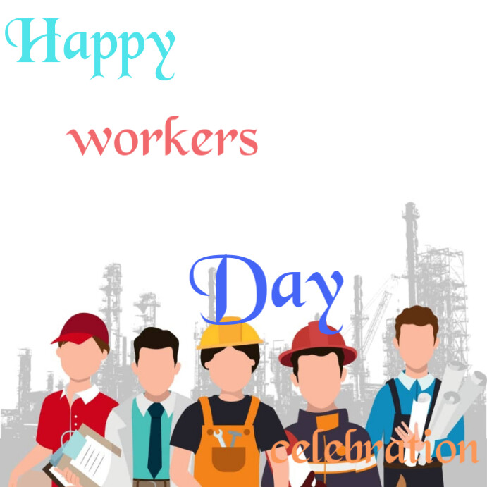 White Professional Happy Workers Day Instagram Post Template | PosterMyWall