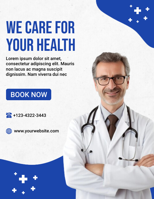 White Professional Health Flyer (us Letter) Template | PosterMyWall