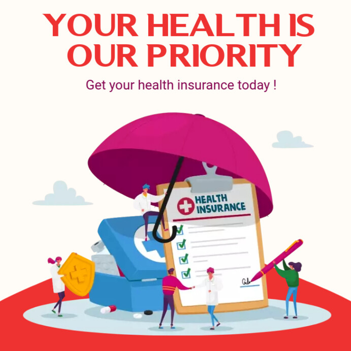 White Professional Health Insurance Instagram Post Template | PosterMyWall