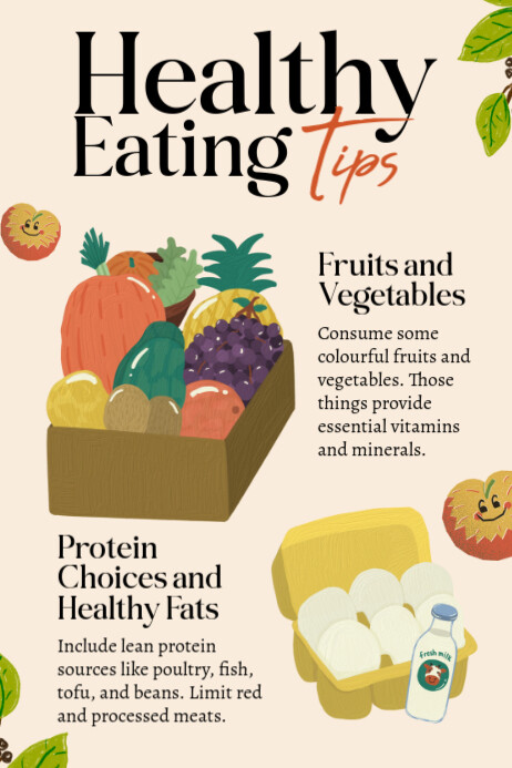 Copy of White Professional Healthy Eating Tops Poster | PosterMyWall