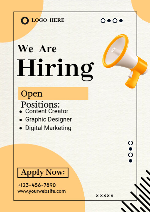 Copy of White Professional Hiring A4 | PosterMyWall