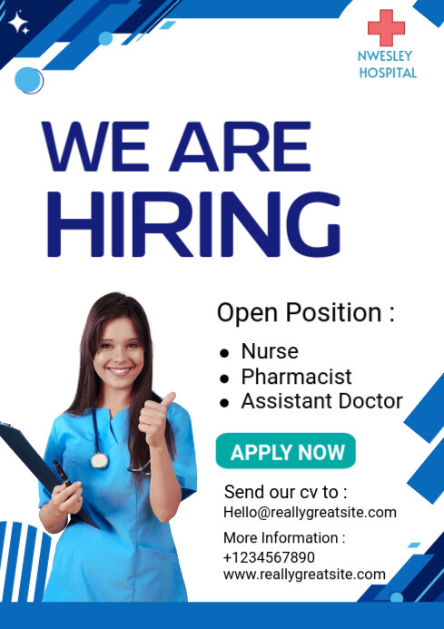 Copy of White Professional Hiring A4 | PosterMyWall