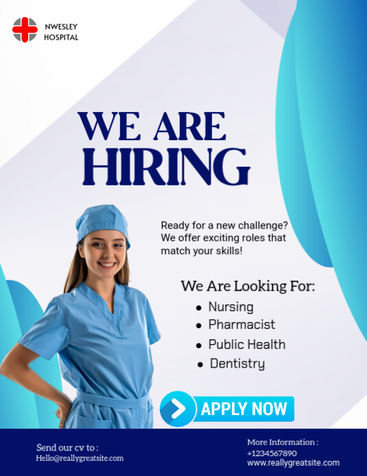 Copy of White Professional Hiring Flyer (us Letter) | PosterMyWall