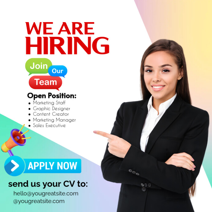Copy of White Professional Hiring Instagram Post | PosterMyWall