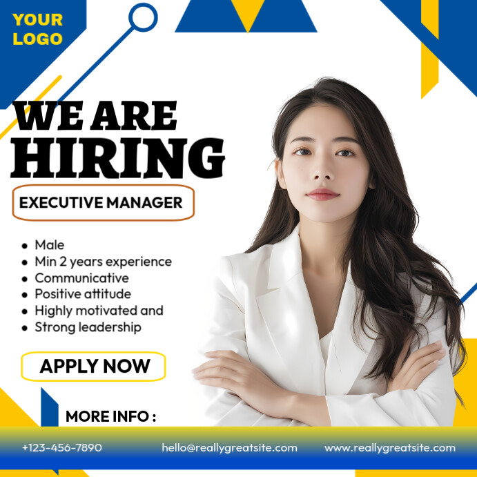 Modèle White Professional Hiring Instagram Post | PosterMyWall