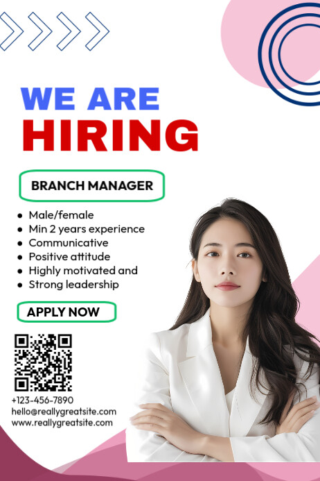 Copy of White Professional Hiring Poster | PosterMyWall