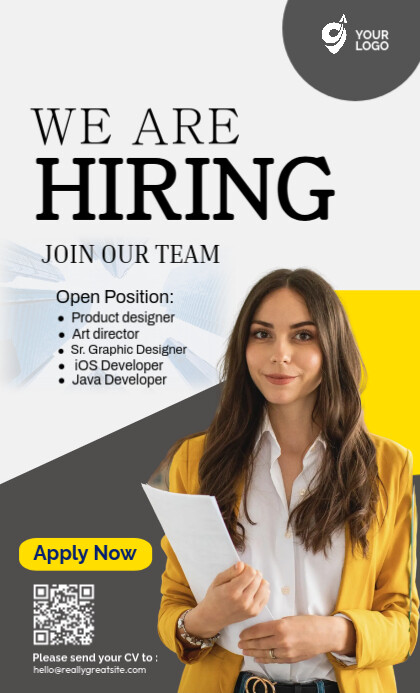 White Professional Hiring Us Legal Template | PosterMyWall