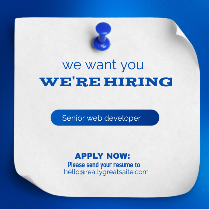 White Professional Hirng Instagram Post job f Template | PosterMyWall
