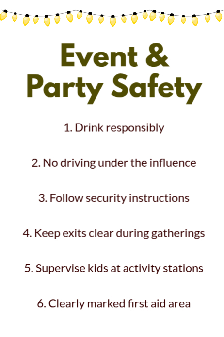 White Professional Holiday Event Party Safety Guidelines Corporate ...