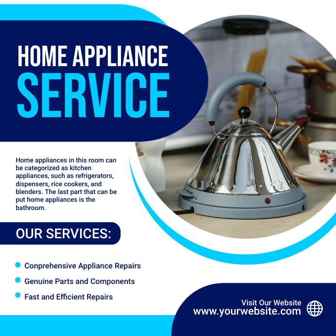 Copy of White Professional Home Appliance Service Ins | PosterMyWall