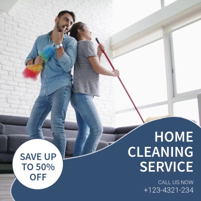 Copy of White Professional Home Cleaning Service Instagram Post ...