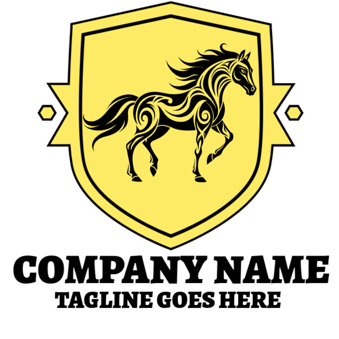 White Professional Horse Logo Design Logo Template | PosterMyWall