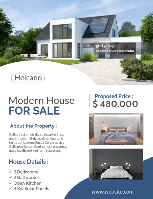 White Professional Hou Flyer (us Letter) Template | PosterMyWall