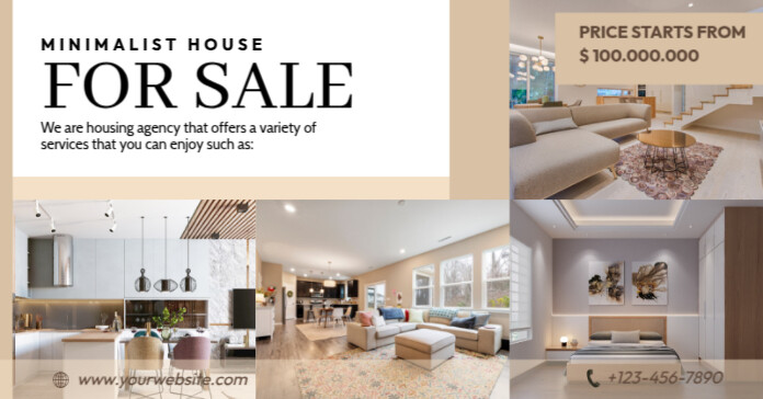 White Professional House For Sale Facebook Ad Facebook Ad Template ...