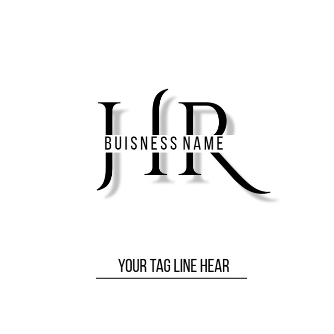 White Professional Hr Logo Design Tampelte Logo Template | PosterMyWall
