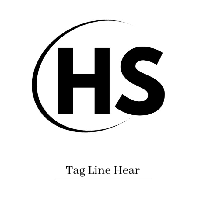 White Professional Hs Logo Design Tampelte Logo Template | PosterMyWall