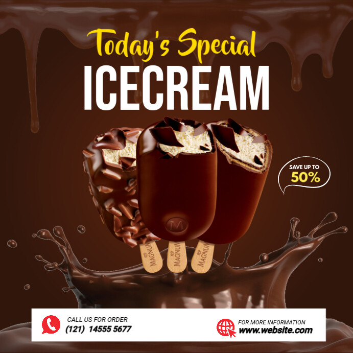 Plantilla de White Professional Ice Cream Scoops Instagram Post ...