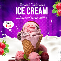 Professional Ice Cream Scoops Instagram Post Template | PosterMyWall