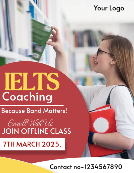 White Professional Ielts Flyer (us Letter) Template | PosterMyWall