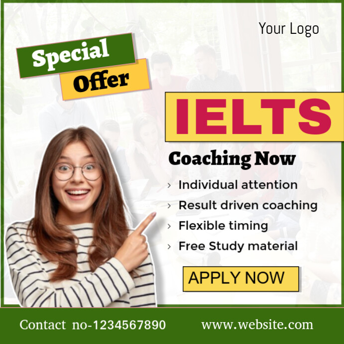 White Professional Ielts Instagram Post Template | PosterMyWall