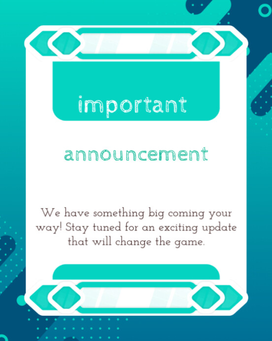 White Professional Important Announcement Instagram Portrait Template ...