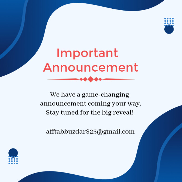 Plantilla de White Professional Important Announcement Posters Design ...