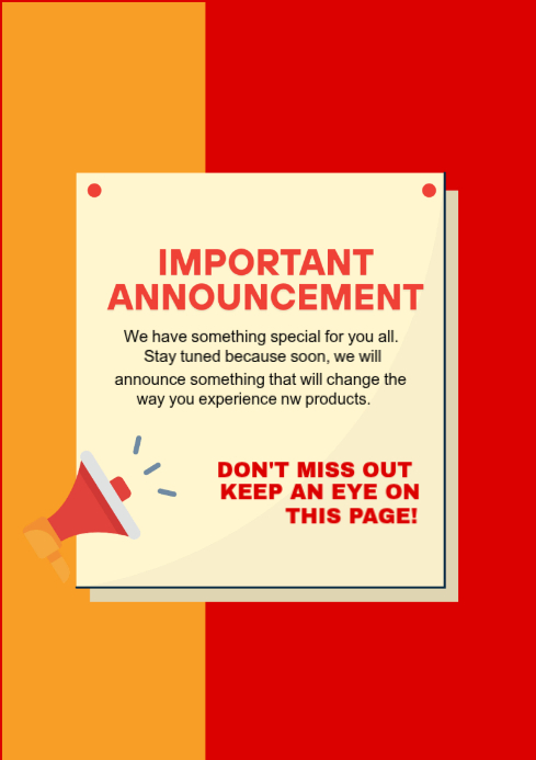 White Professional Important Announcement Post A4 Template | PosterMyWall
