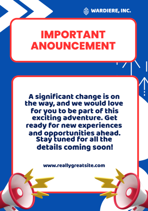 White Professional Important Announcement Post A4 Template | PosterMyWall