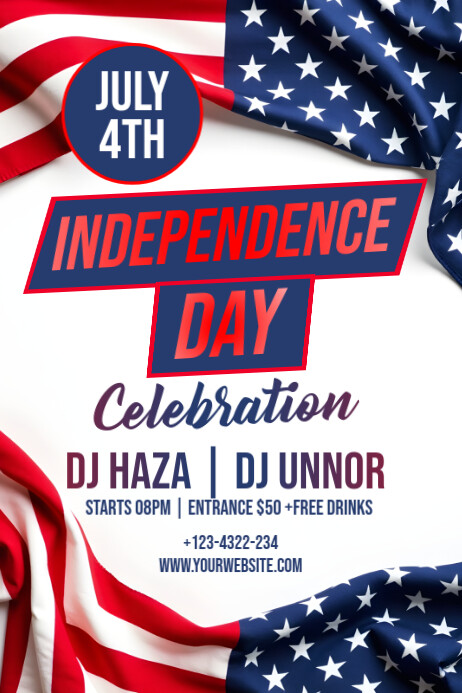White Professional Independence Day Poster Template | PosterMyWall