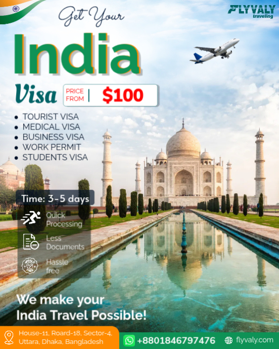 White Professional India Visa Processing Ads Design Template Instagram ...