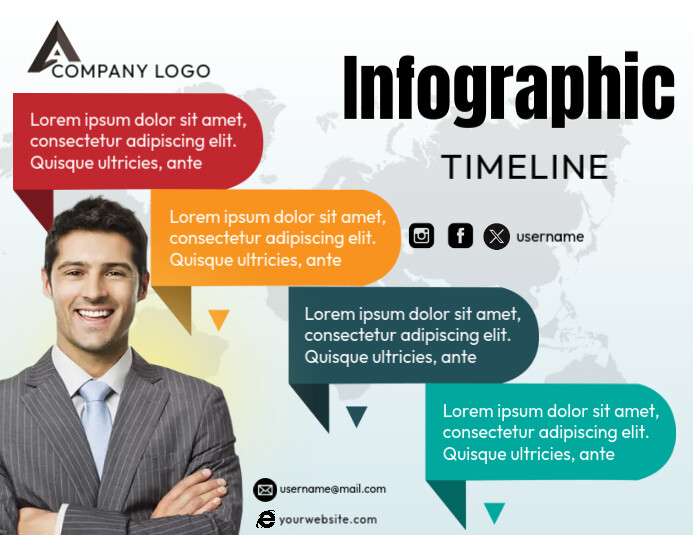 White Professional Infographic Template Flyer | PosterMyWall