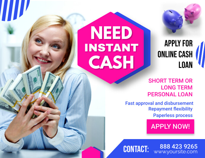 Copy of White Professional Instant Cash Needed Flyer | PosterMyWall