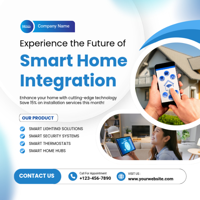 Copy of White Professional Intelligent Home Systems Instagram Post ...