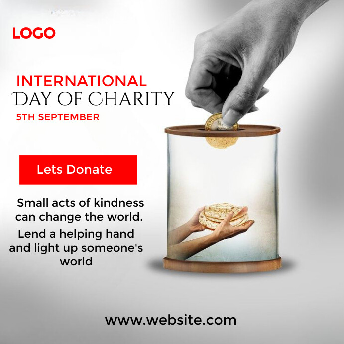 Modèle White Professional International Day Of Chari | PosterMyWall