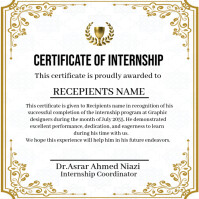 White Internship Completion Certificate Instagram Post Template ...
