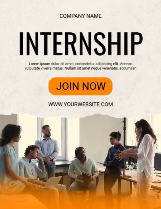 Copy of White Professional Internship Flyer (us Letter) | PosterMyWall