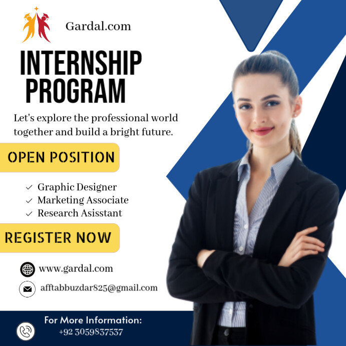 Copy of White Professional Internship Flyers Poster Design Instagram ...