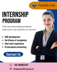 Internship Poster design Template | PosterMyWall